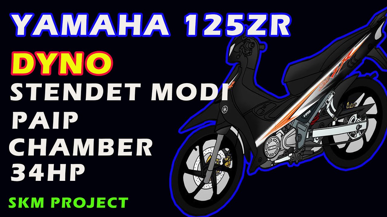 VLOG - YAMAHA 125ZR DYNO RUN . STANDARD MODI PAIP CHAMBER - 34HP - YouTube
