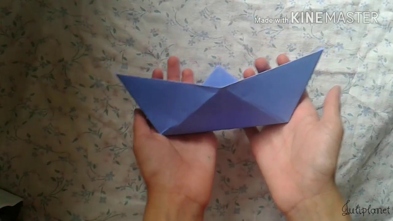 Tutorial: barco de origami - YouTube