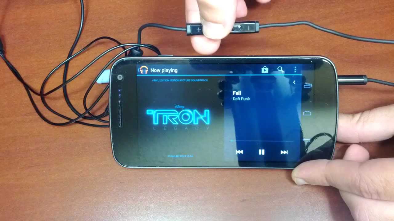 Galaxy Nexus headphone remote with media controls - YouTube