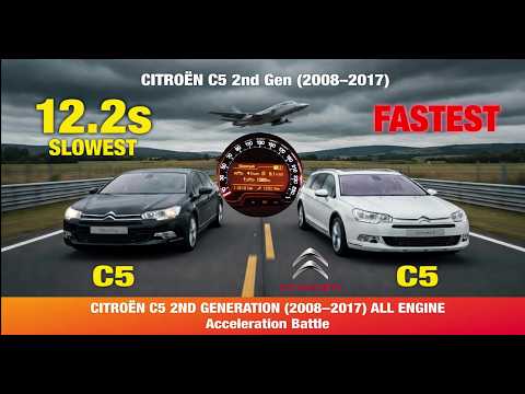 Citroën C5 2nd Gen (2008–2017) — All Engines Acceleration Battle
