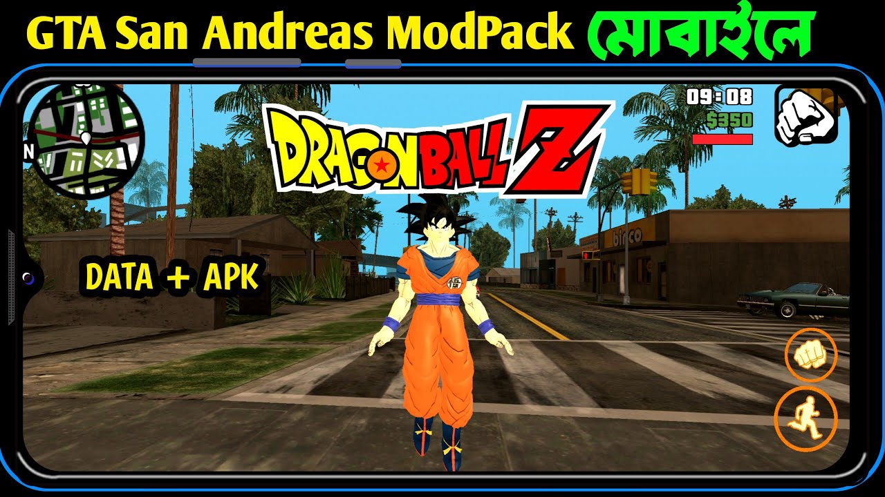 Gta san Andreas Dragon Ball Z Mod Download Android | Gta Sa Mod | - YouTube