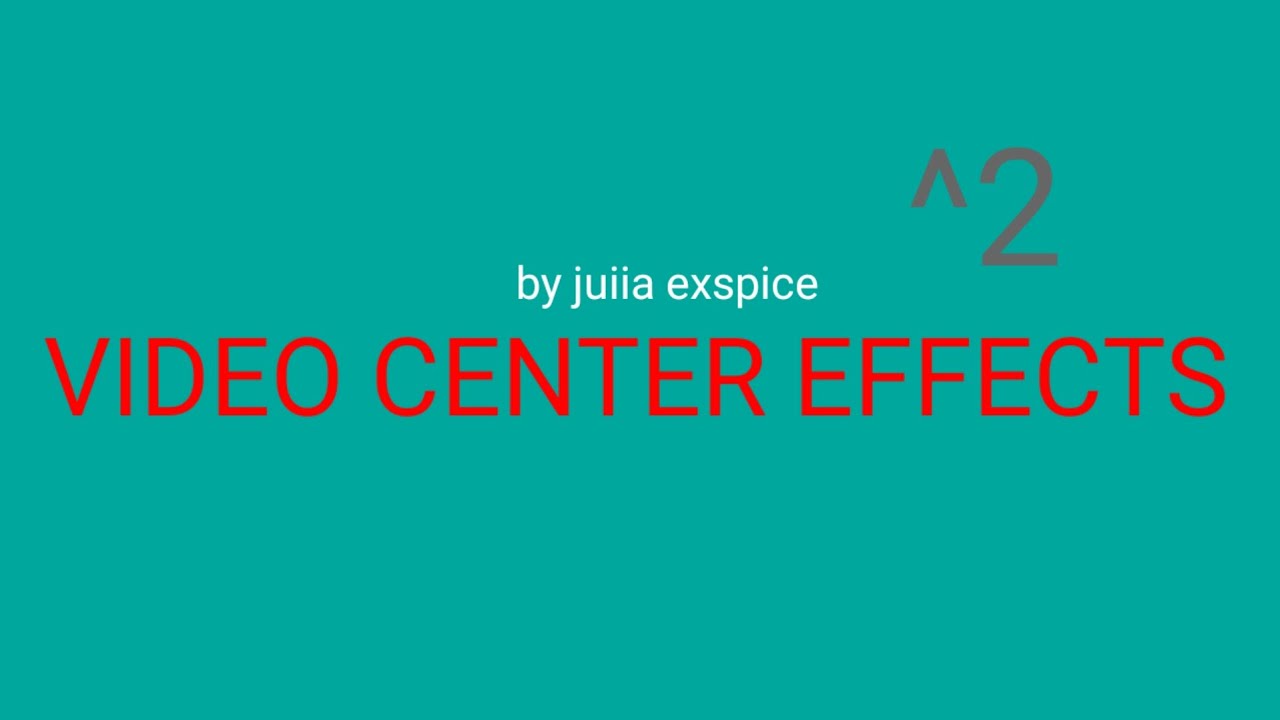 VIDEO CENTER EFFECTS SQUARED - YouTube