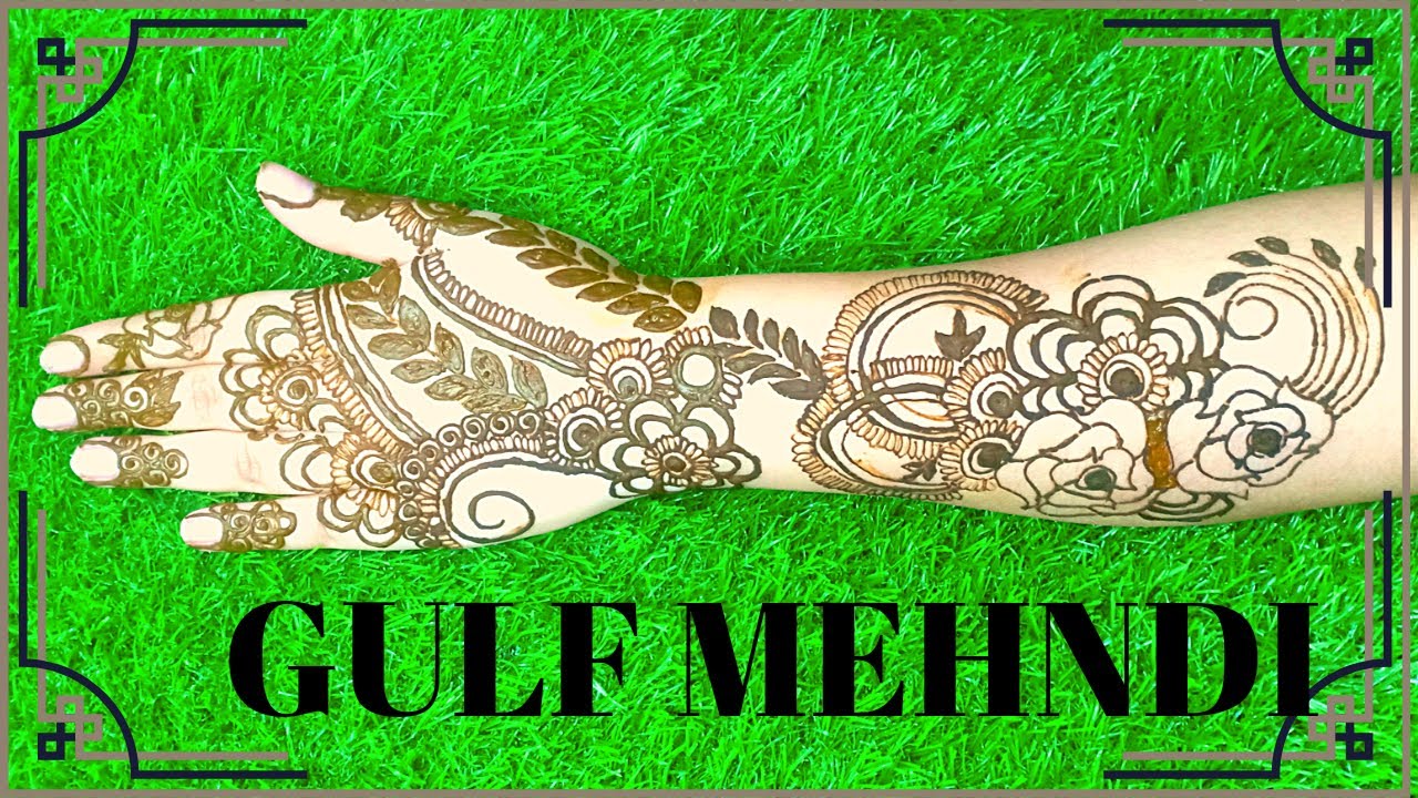 Gulf Stylish Mehndi Design|Gulf Mehndi|| Back Hand Mehandi|| HOLI Easy ...