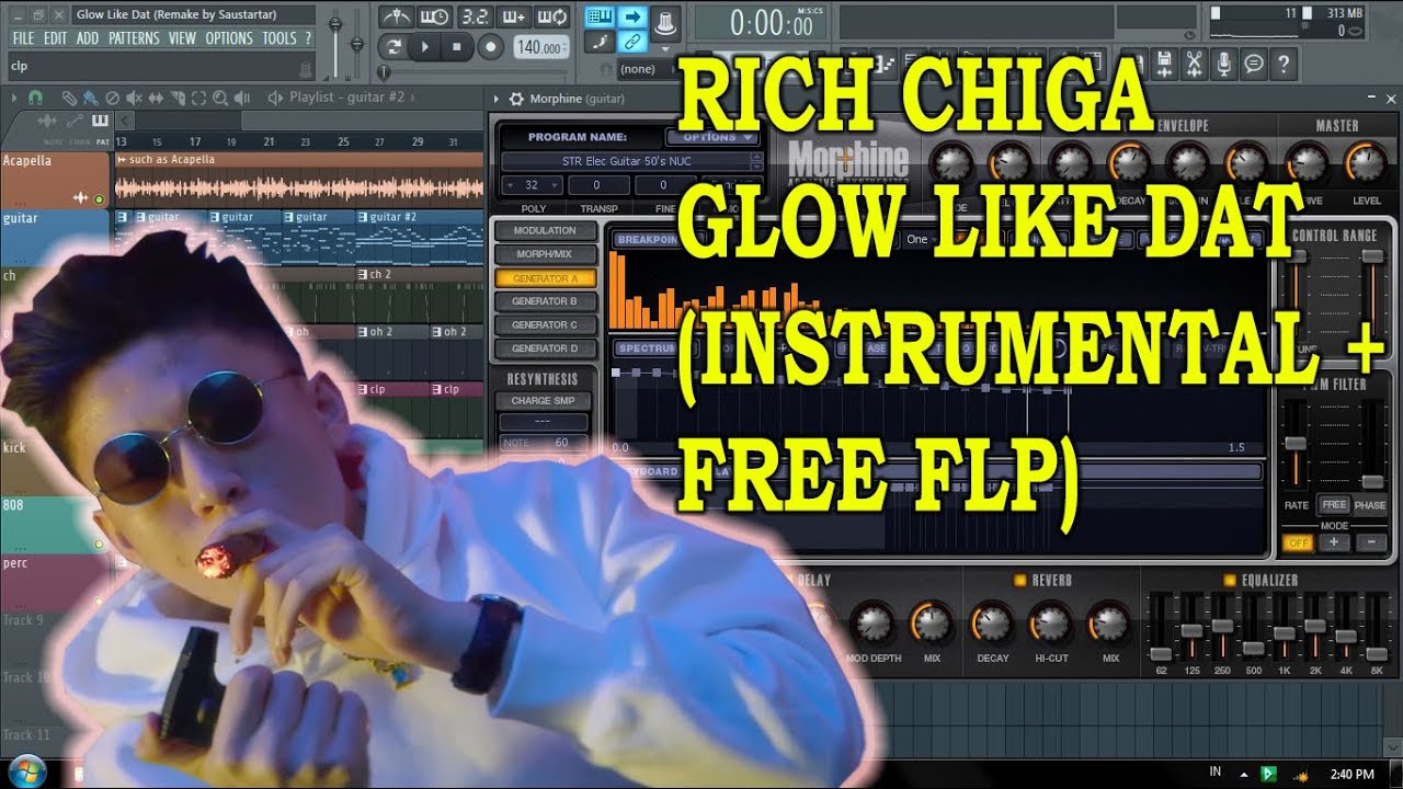 FREE FLP - Rich Brian - Glow Like Dat (Instrumental) (actual guitar ...