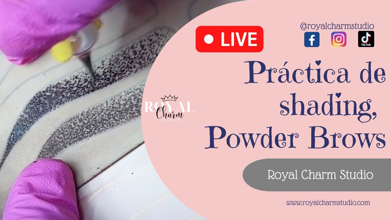 Práctica de Powder Brows con máquina - YouTube