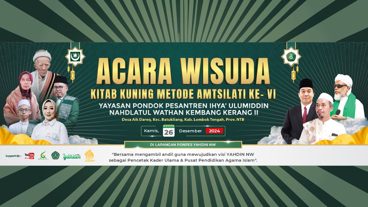 Live Streaming 🔴 Acara Wisuda Kitab kuning Metode Amtsilati ke VI - YouTube