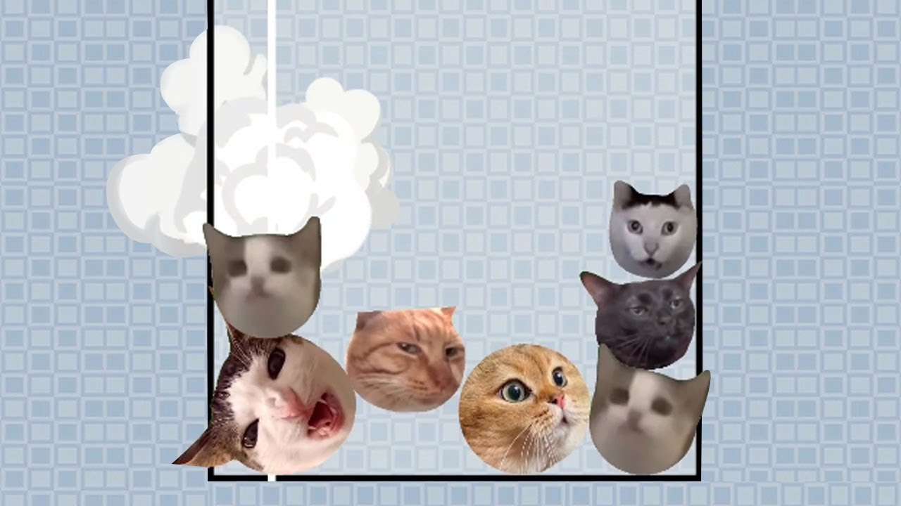 Merger Meme Cats - Suika Game (Merge Animals) 2048 Balls Falling (Drop ...