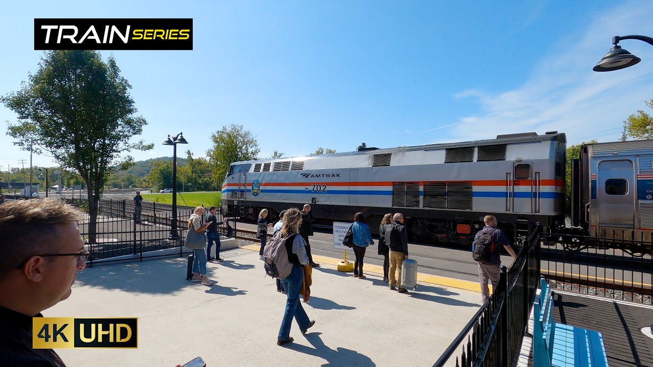 Amtrak Passenger Train Action in Hudson, NY 🚆 - YouTube