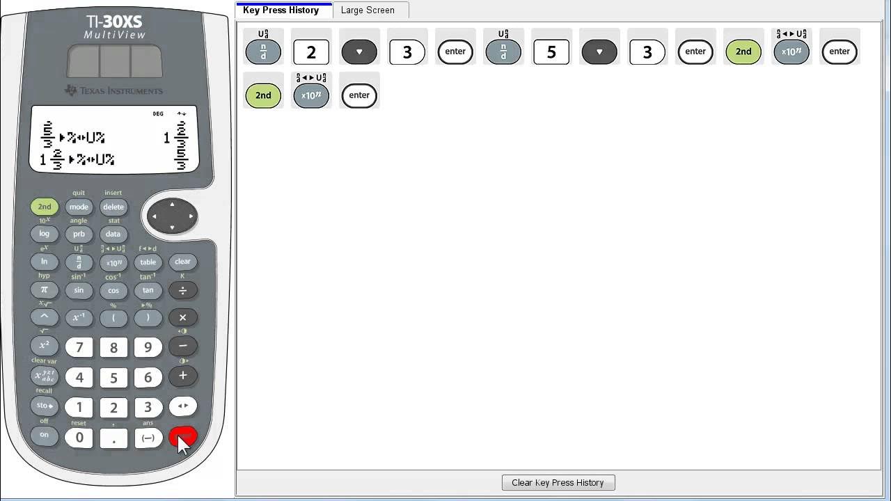 Doing Fractions On Your TI 30XS Multiview Calculator - YouTube