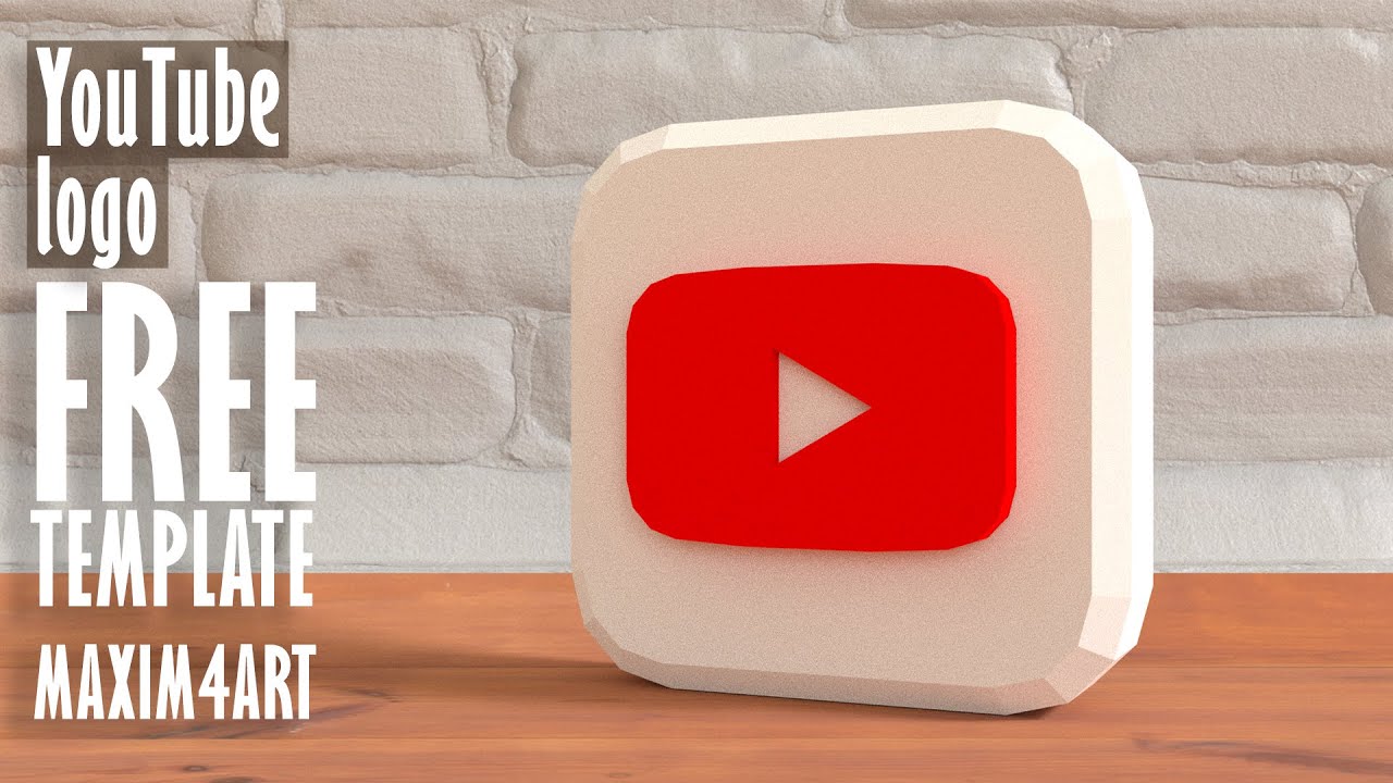 YouTube logo DIY. How to make a papercraft. - YouTube