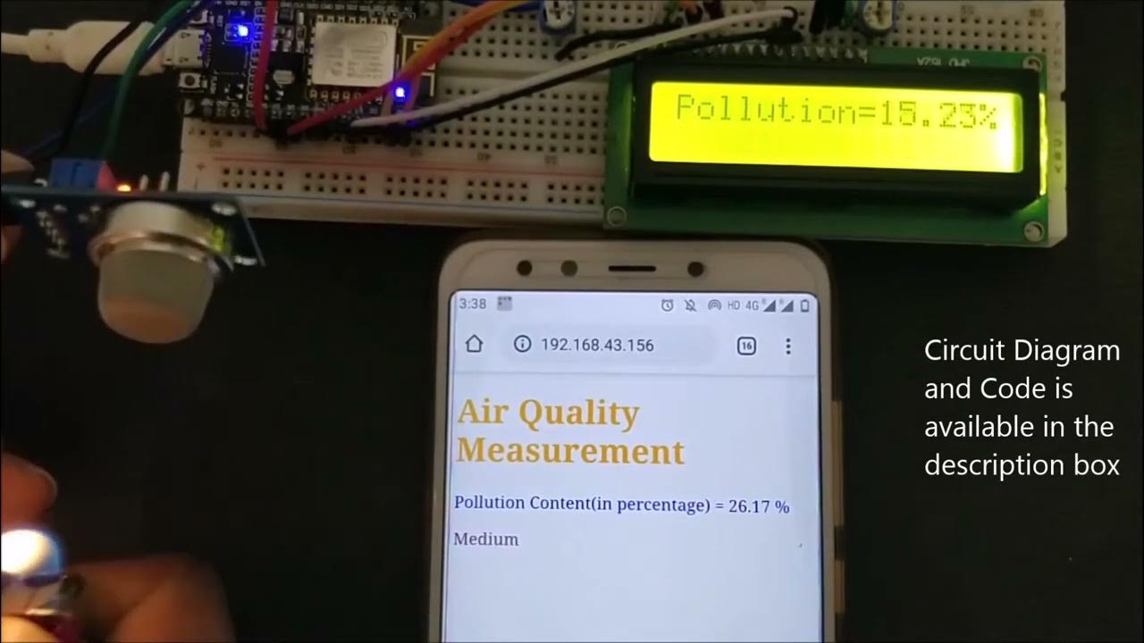 IoT Based Air Pollution Monitoring Using NodeMCU And MQ135 Gas Sensor - YouTube