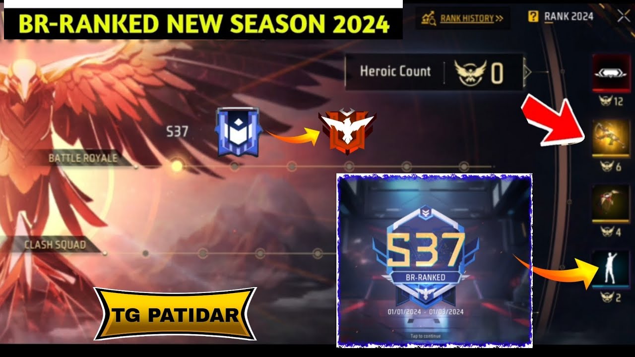 New Br Rank Season 37 Platinum Iv to Heroic | Free Fire Br Rank Season ...