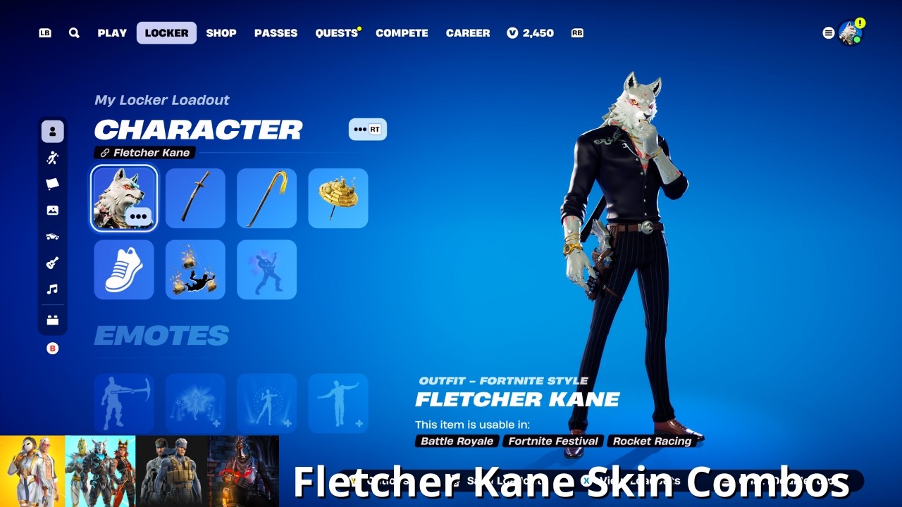 Fletcher Kane Skin Combos (Fortnite Battle Royale) - YouTube
