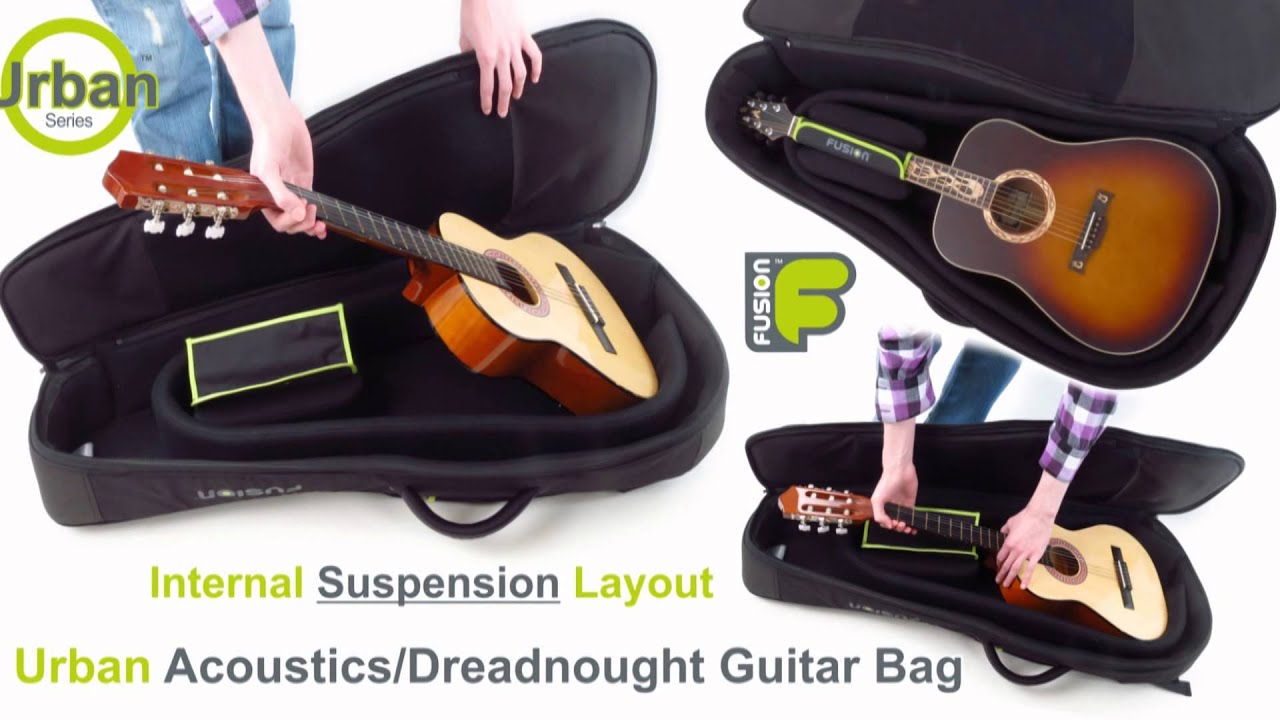 URBAN Dreadnought Acoustic Guitar Gig Bag (by Fusion Bags) - YouTube
