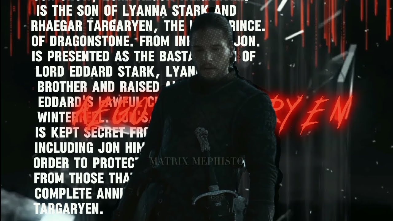 jon snow symbiote style edit x Starboy game of thrones - YouTube