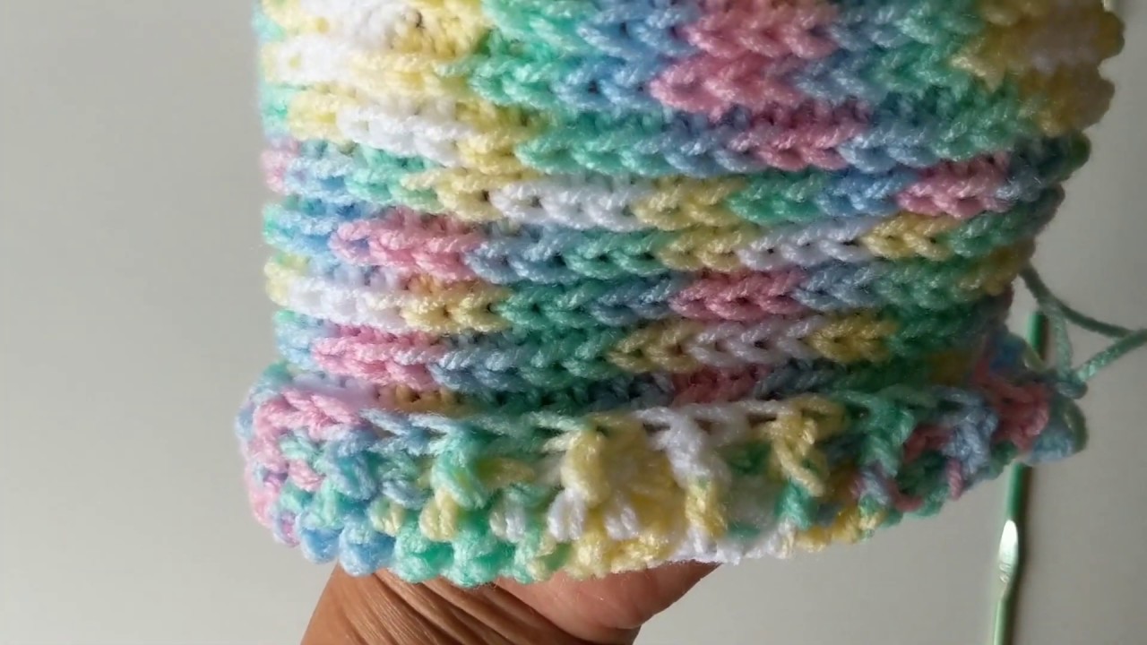 BORDER BRIM PATTERN using post stitches - YouTube