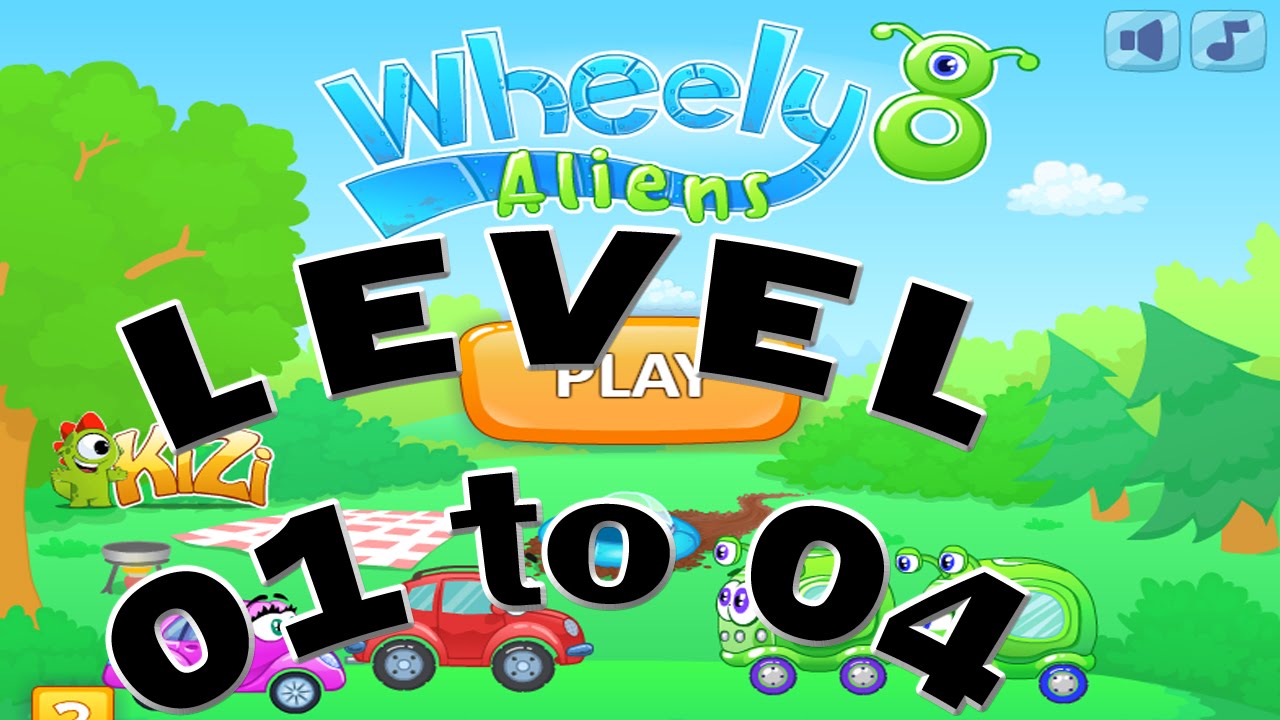 Wheely 8 Aliens Walkthrough Levels 01 to 04 with 3 Stars - YouTube