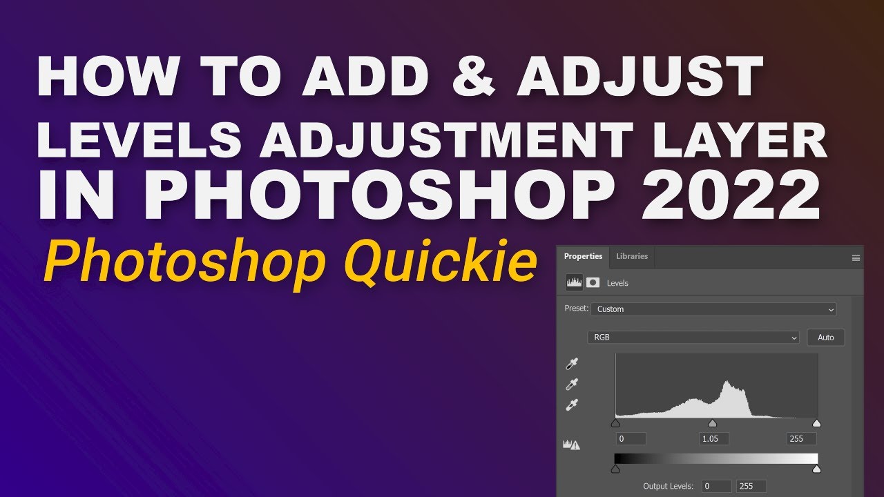 How to Add and Change Levels Adjustment Layer in Photoshop 2022 ...