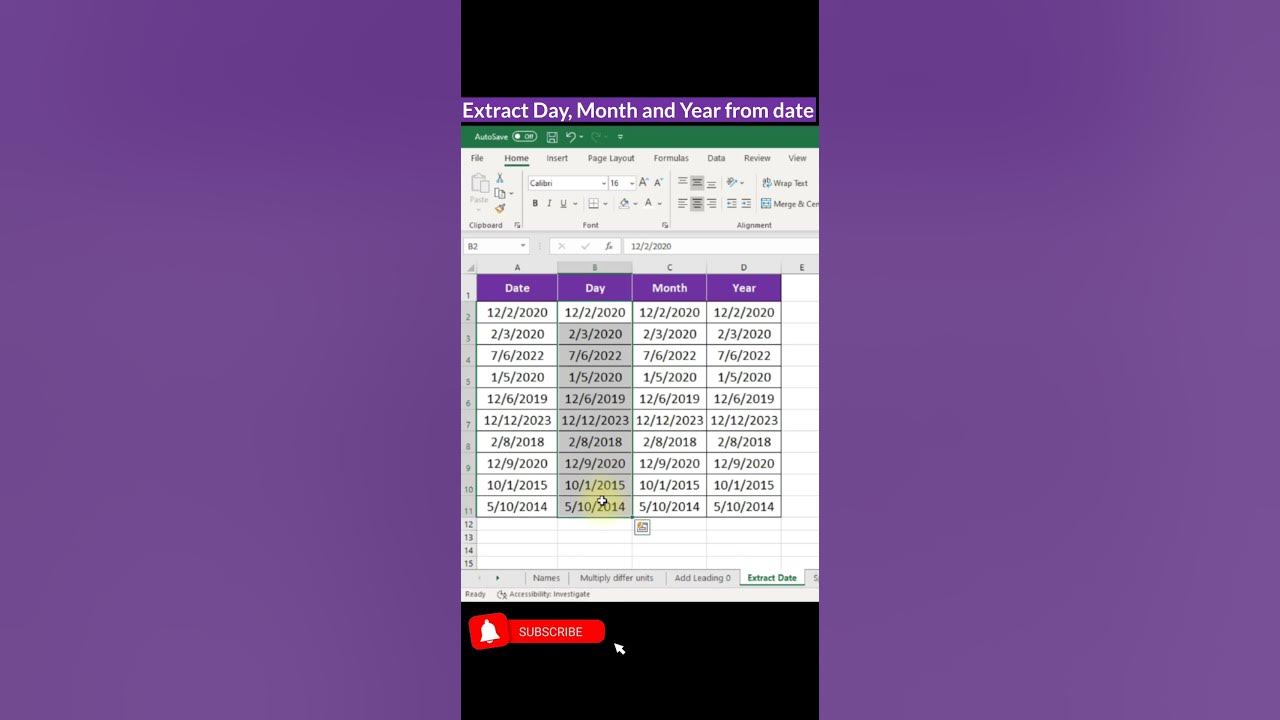 97 How To Extract Day Month And Year From A Date msexcel 97-how-to-extract-day-month-and-year-from-a-date-msexcel