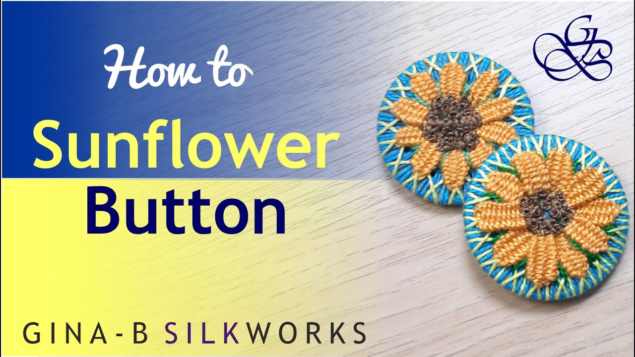 How to make a sunflower button / tutorial - YouTube