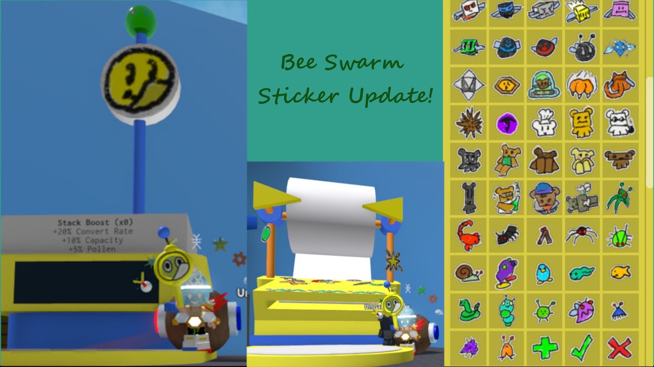 Bee Swarm Sticker Update - YouTube
