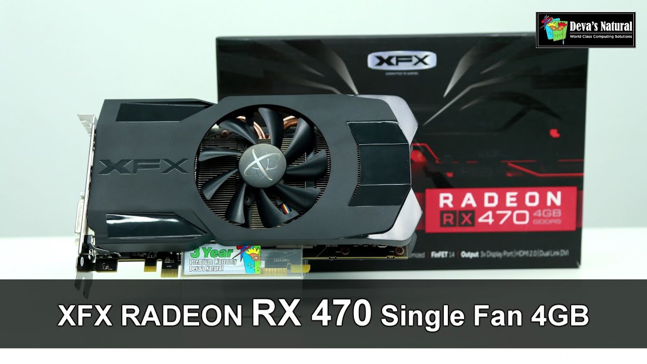 รีวิวการ์ดจอ XFX RX 470 Single Fan 4GB - YouTube