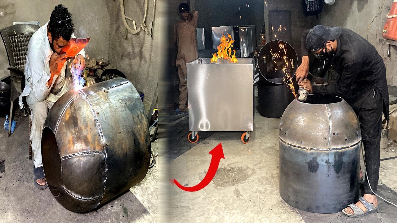 Traditional Giant Oven in Action: Amazing Huge Gas Tandoor Stove Made ...