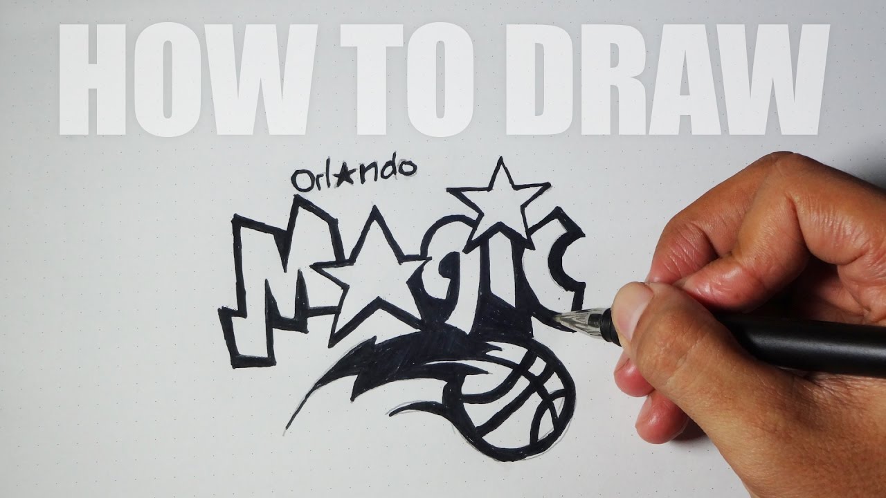 How to Draw a Cartoon - Orlando Magic Logo (Tutorial Step by Step ...