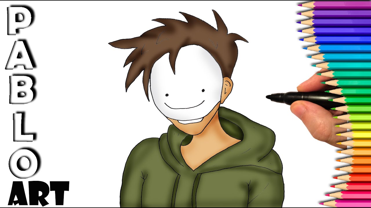 How to Draw Dream - Minecraft Youtuber | Learn to Draw step by step ...