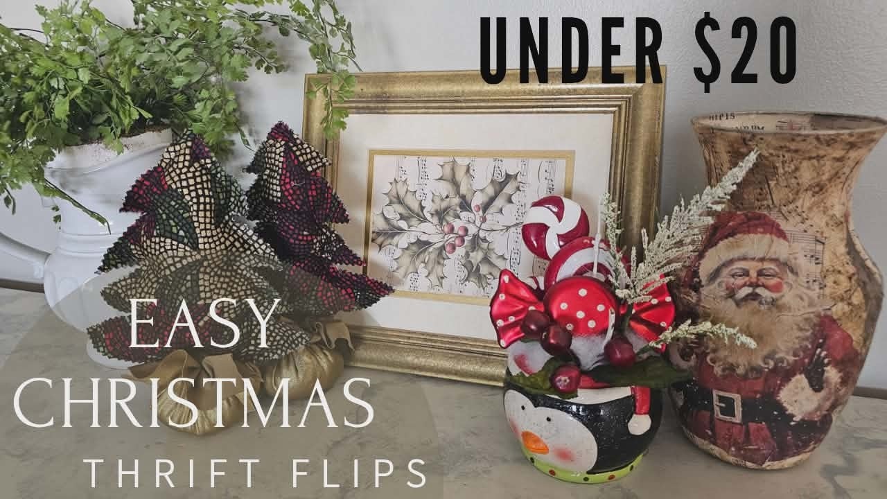 EASY one day Christmas Crafts and Thrift flips - YouTube