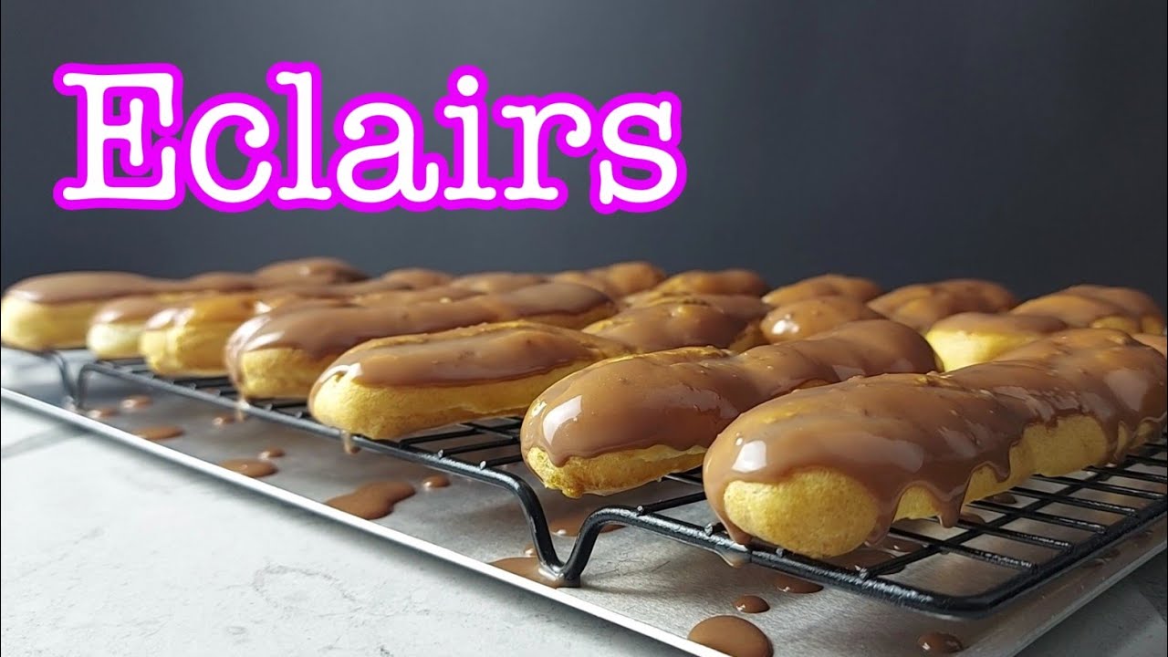 How to make Eclairs, Vanilla Pastry Cream and Chocolate Ganache - YouTube