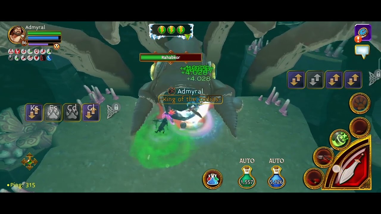 Arcane Legends - Warrior Snowstorm Chain Sword vs Force Hunter Sword ...