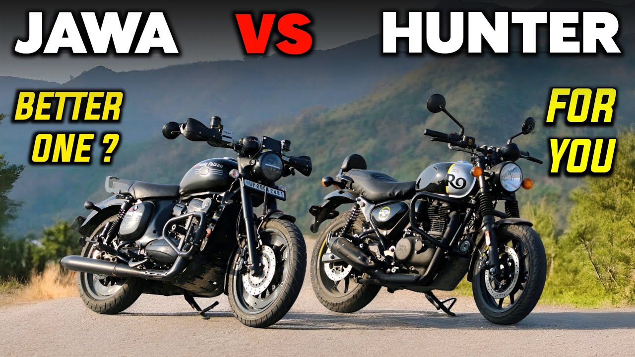 Royal Enfield Hunter 350 SMASHES Jawa42 2.1 in Ride Quality? - YouTube