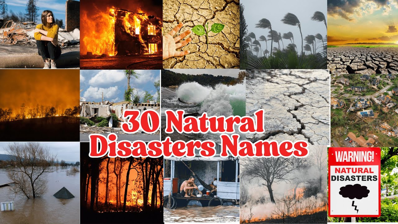 Natural Disasters for Kids | Learn 30 Natural Disasters Vocabulary # ...