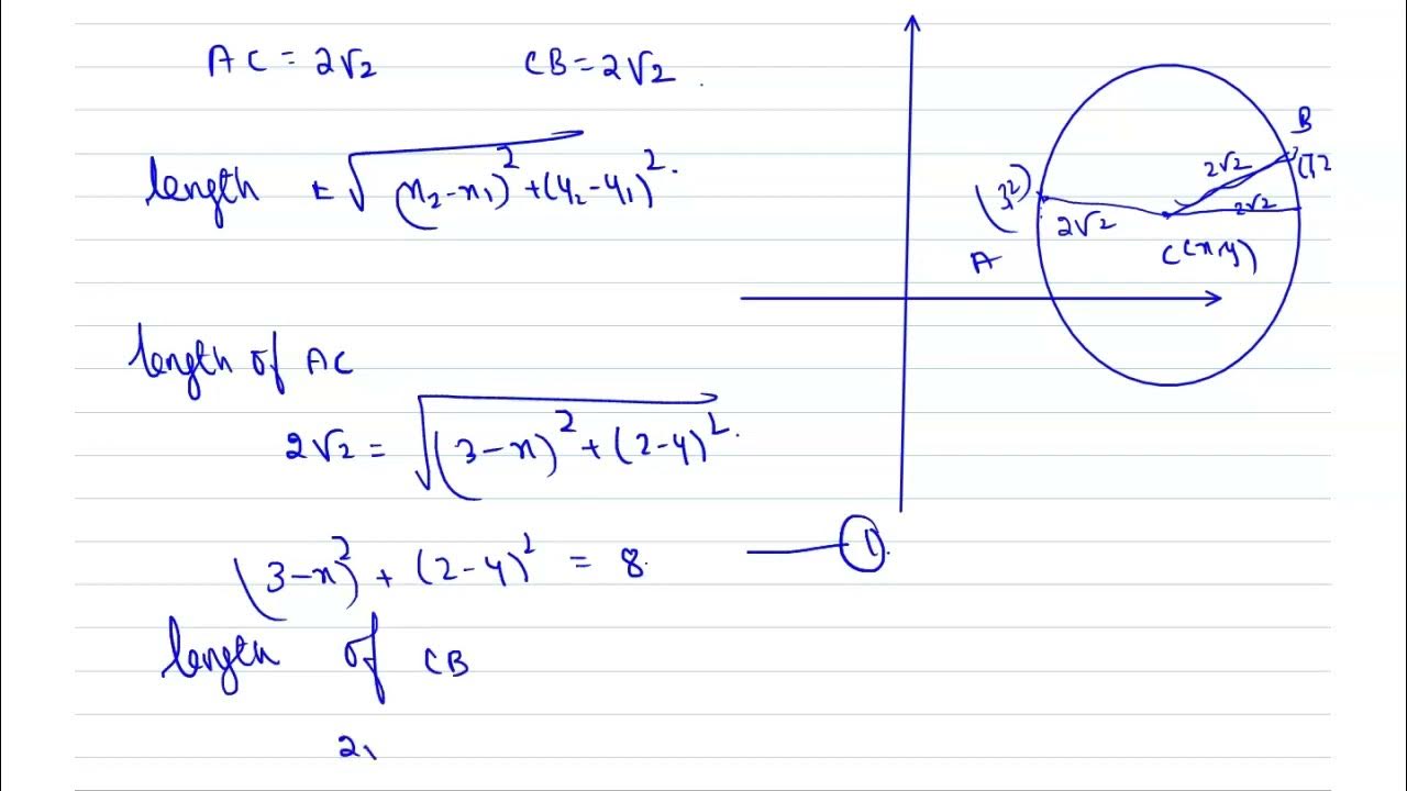 Chapter 3 - The equation of a circle - Exercise 3D - Problem 8 - A circle passes through the ...
