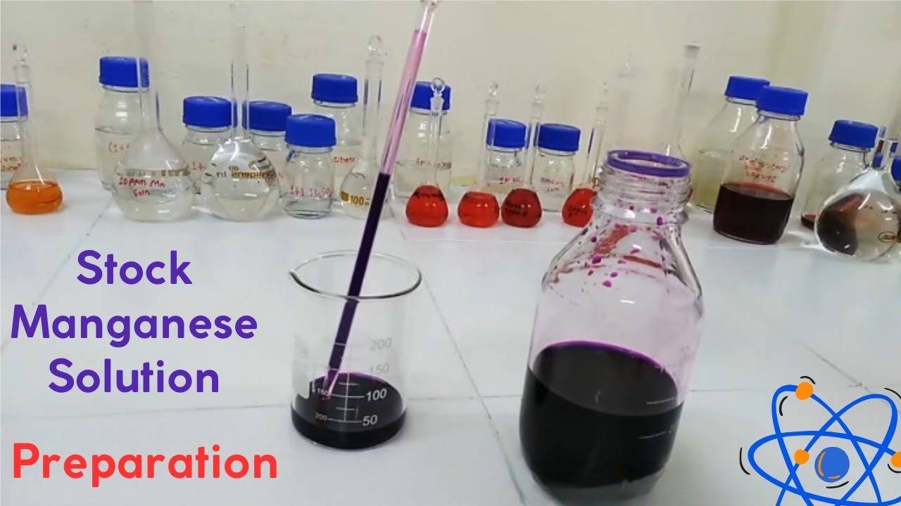 Preparation of stock Manganese solution: measurement of Manganese in ...