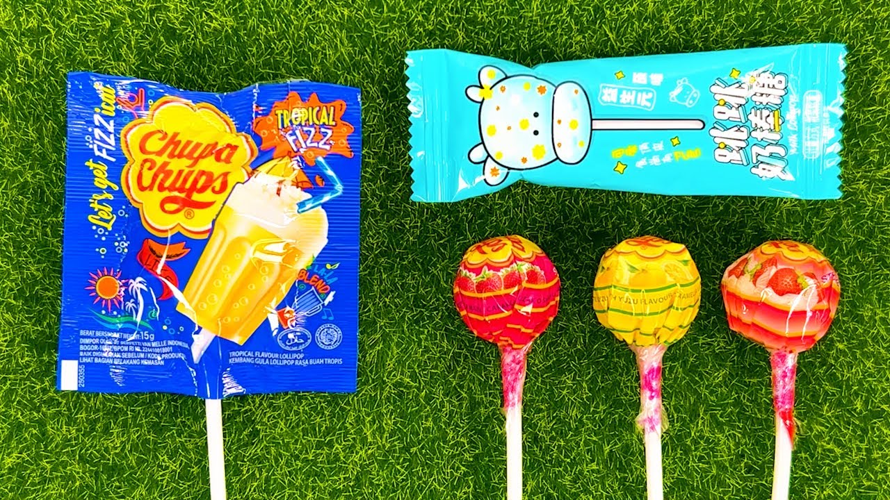 Lollipops Unpacking ASMR 🍭| Satisfying Video, Chupa Chups 3D Tropical ...