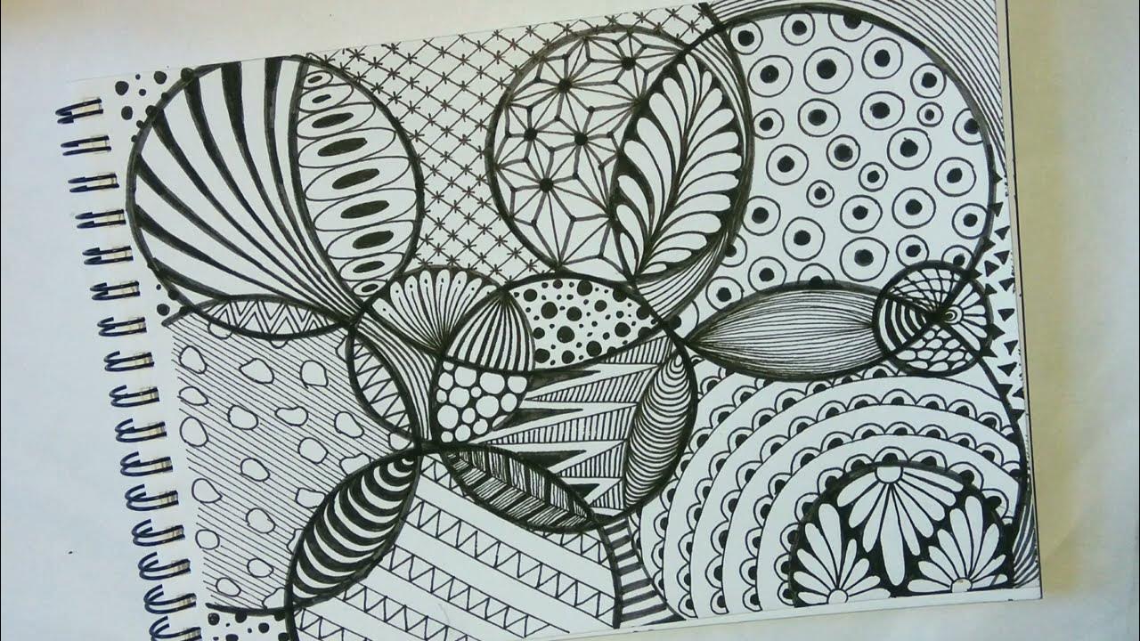 Zentangle art for beginners || zendoodle #zendoodle #zentangle - YouTube