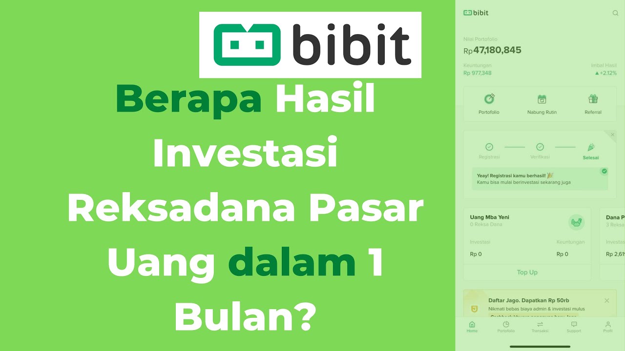 Hasil Investasi Reksadana Pasar Uang | RDPU dalam 1 Bulan - YouTube