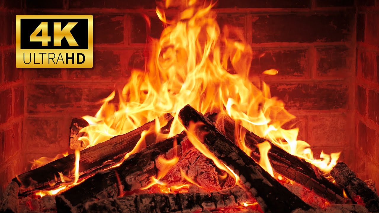 🔥 Original Fireplace 4K UHD. Cozy Fireplace Burning Ambiance. Best ...