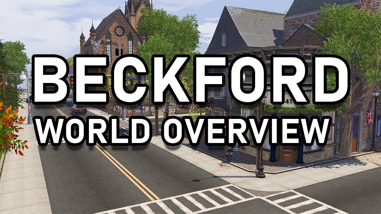NEW ENGLISH WORLD! Beckford The Sims 3 World Overview - YouTube