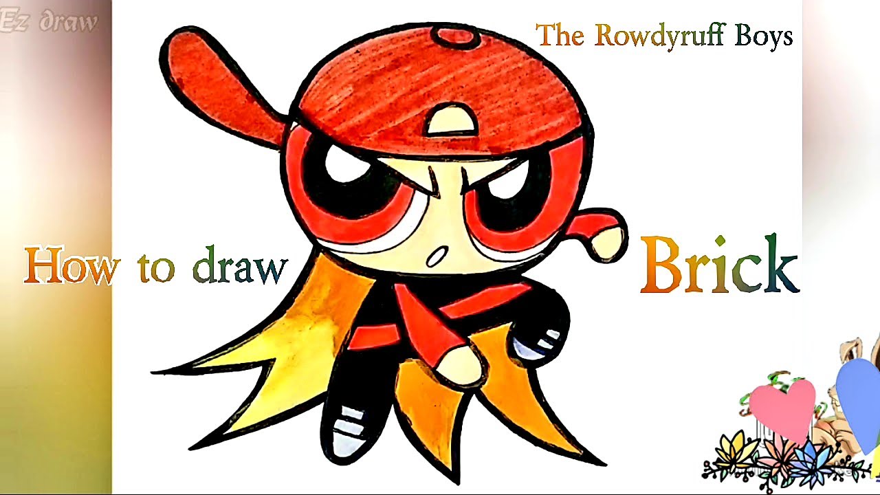 @EZDRAW | How to draw Brick from The Rowdyruff Boys | The Powerpuff ...