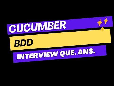 Cucumber BDD Interview Questions - YouTube