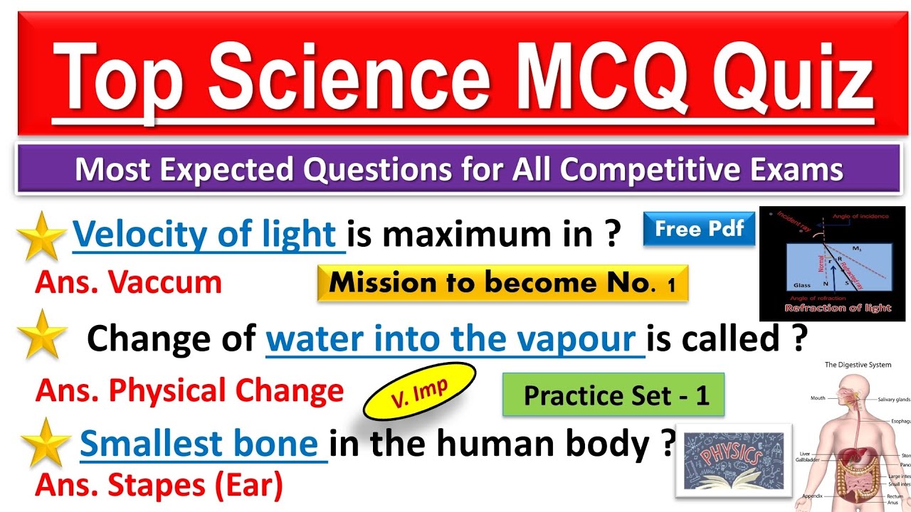 Top Science GK in English| Science Imp Questions |General Science GK ...