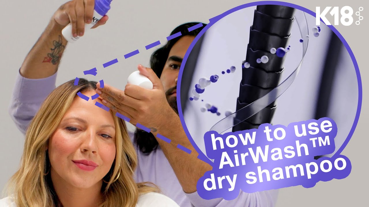 K18 Hair: how to get the best results with AirWash™ dry shampoo - YouTube