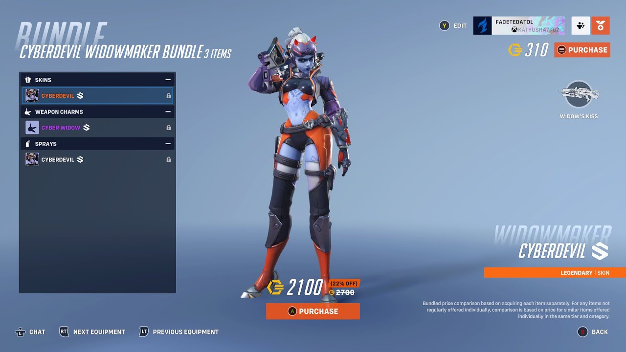 Cyberdevil widow skin | Overwatch 2 shop update - YouTube