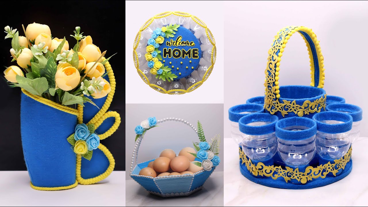 4 Recycle Plastic Bottles Easy Projects | Best out of Waste bottle ...