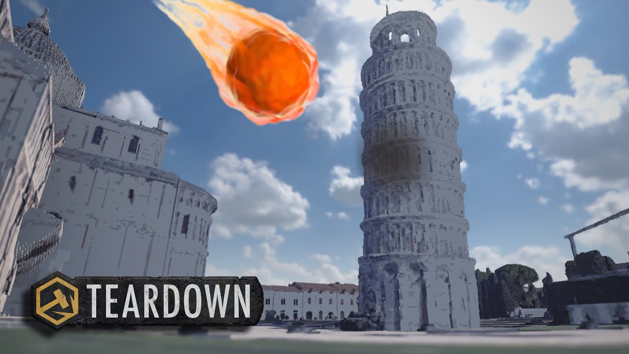 DESTRUCTION OF THE TOWER OF PISA IN Teardown - YouTube