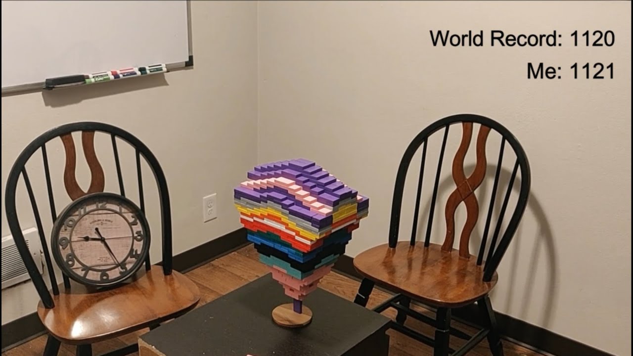 Most Dominoes Stacked on a Single Vertical Piece - (Unofficial) World ...