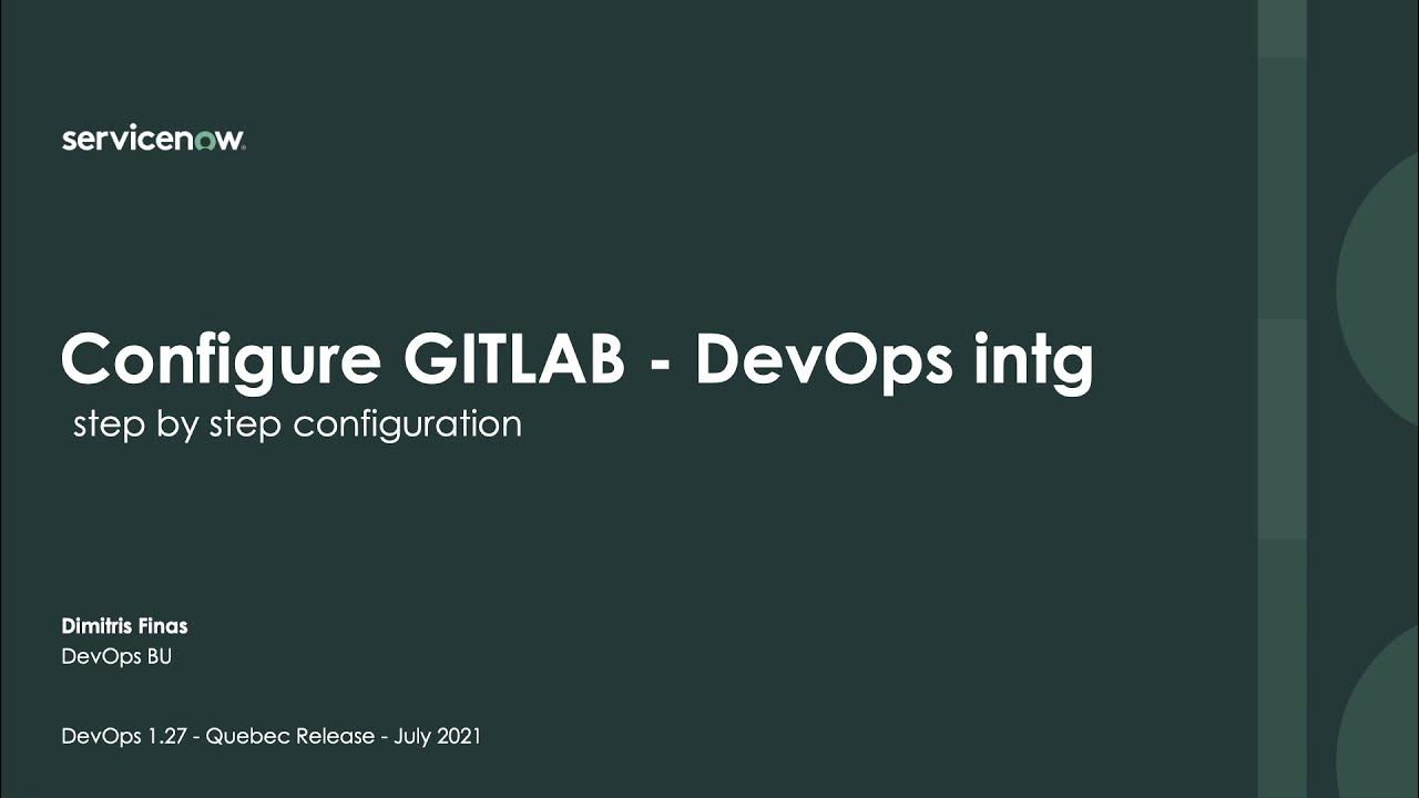 ServiceNow DevOps Gitlab Integration - YouTube